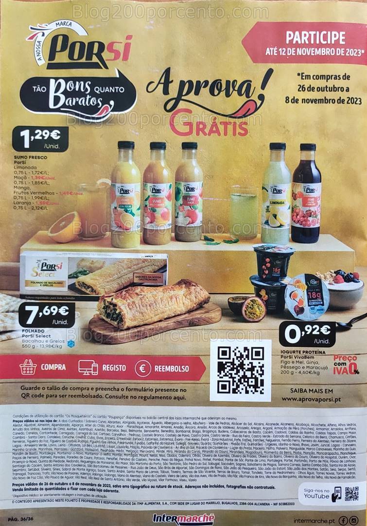Antevisão Folheto INTERMARCHÉ Especial Porsi Promoções de 26 outubro a ...