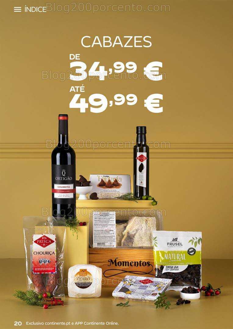 Antevisão Folheto CONTINENTE Cabazes de Natal Promoções até 6 janeiro ...