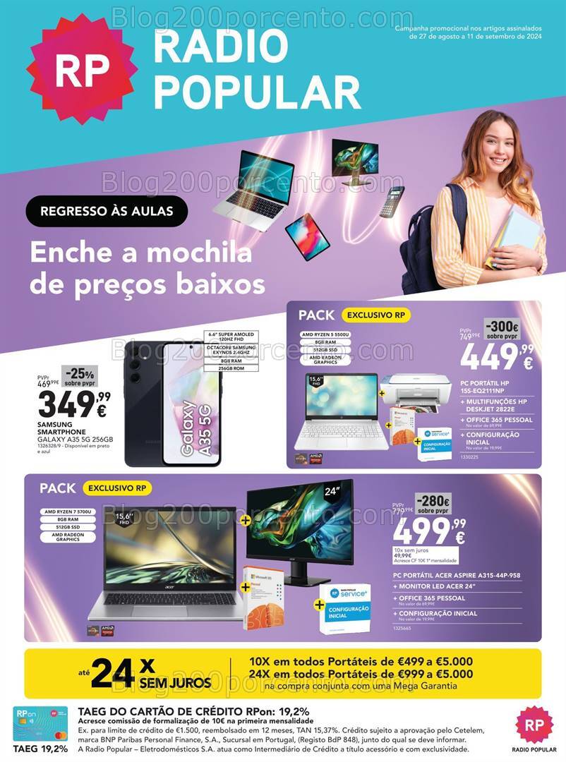 Antevisão Folheto RADIO POPULAR Regresso às Aulas Promoções de 27 ...
