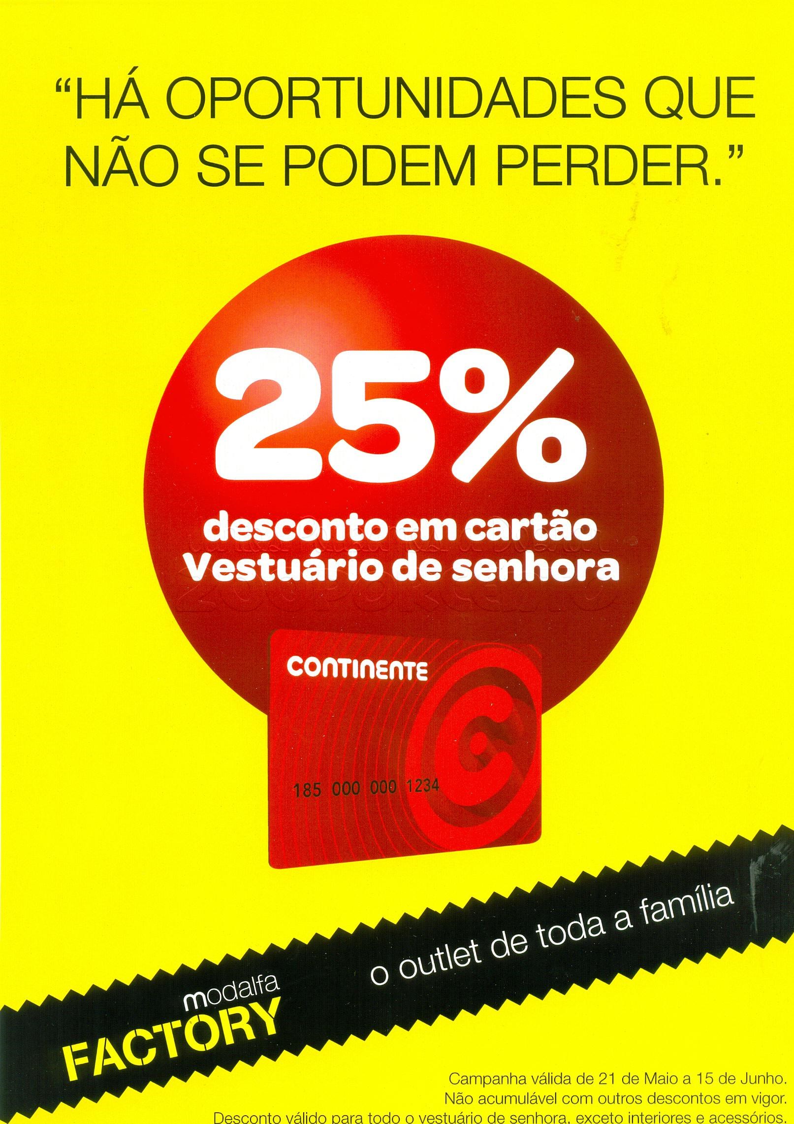 Antevisão 25% desconto MODALFA Factory de 21 maio a 15 junho - Blog 200 ...